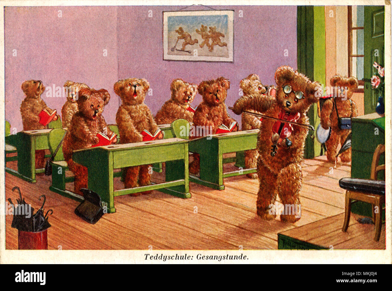 Bears Sing while One Plays Violin Stock Photo - Alamy