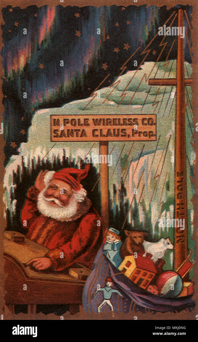 Santa at Workbench Stock Photo - Alamy