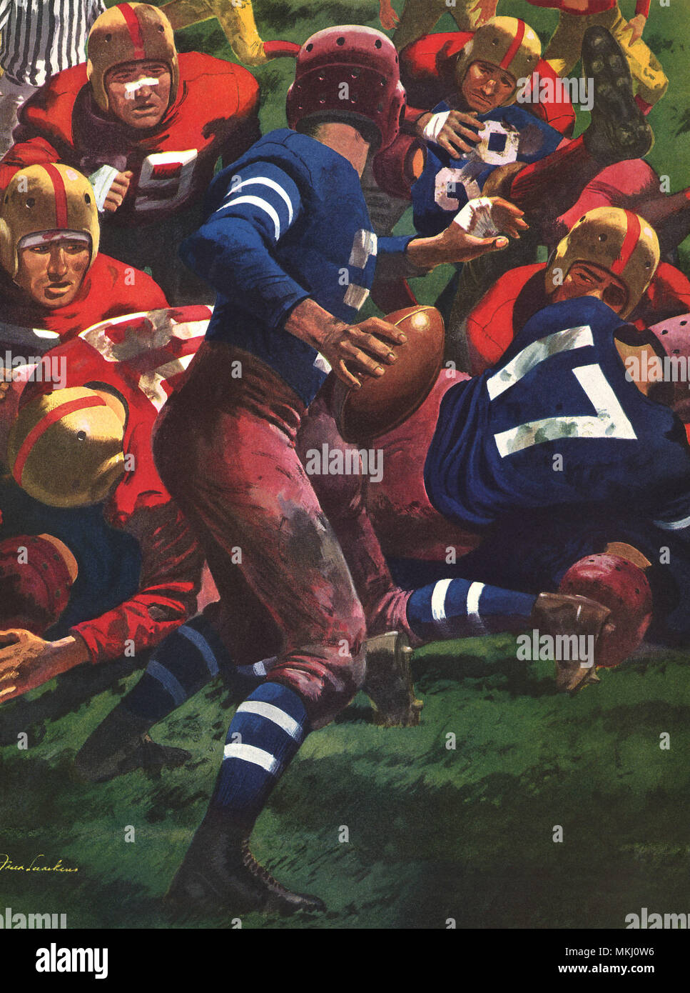 Vintage football player hi-res stock photography and images - Alamy
