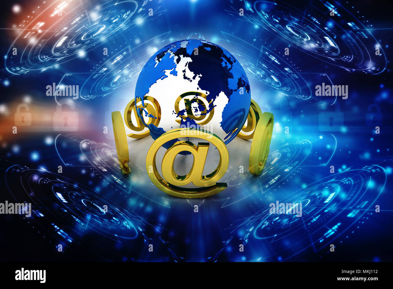 Internet E-mail concept. 3d render Stock Photo - Alamy