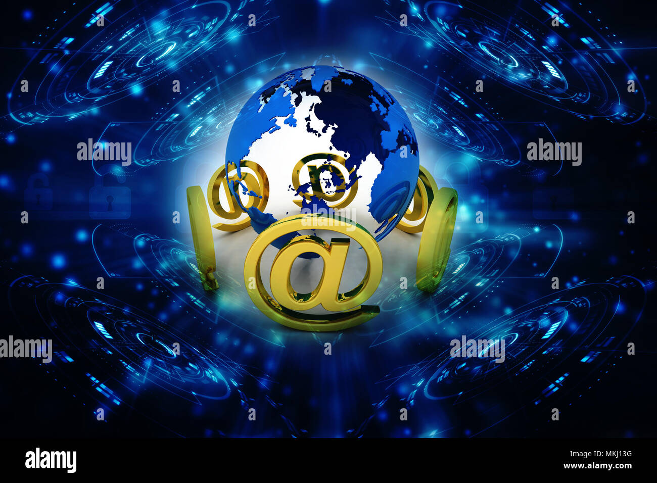 Internet E-mail concept. 3d render Stock Photo - Alamy