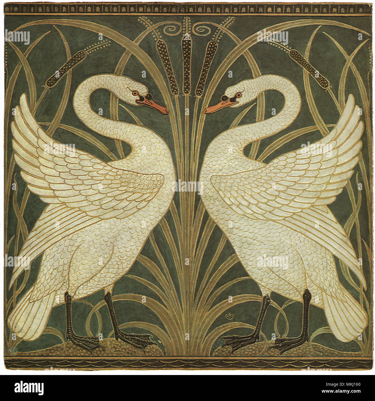 Swans wallpaper swan pattern hi-res stock photography and images - Alamy