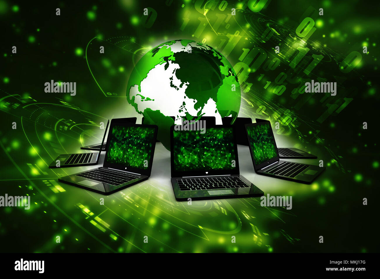 3d rendering Computer network, Global Internet Concept Stock Photo - Alamy