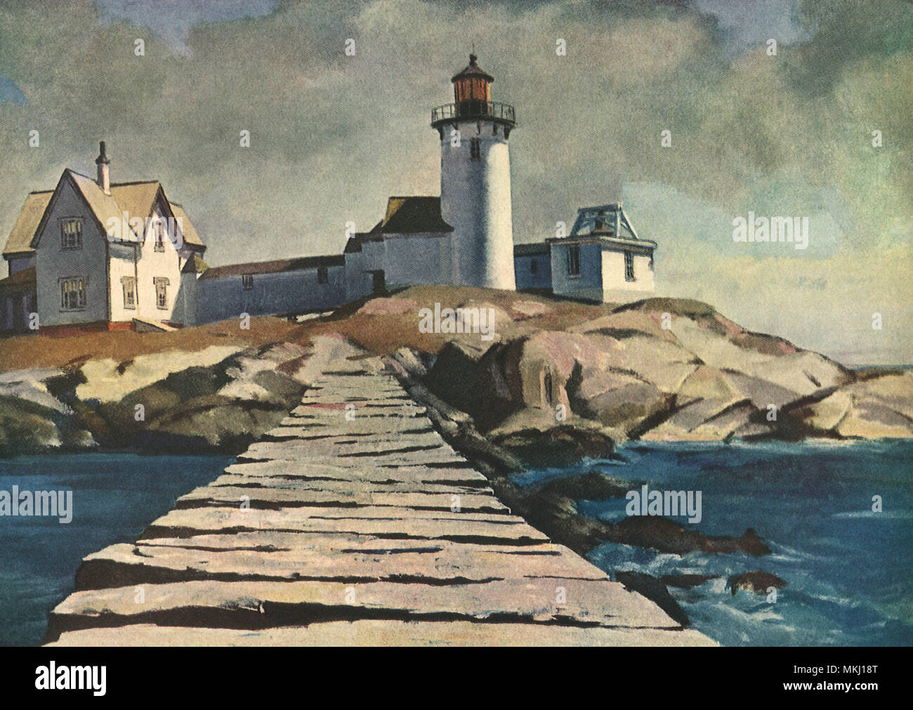 Dock and Lighthouse Stock Photo - Alamy