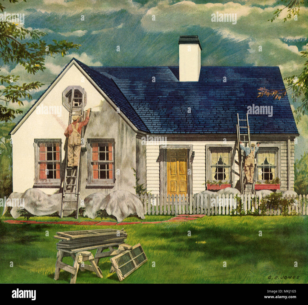 Vintage home construction hi-res stock photography and images - Alamy