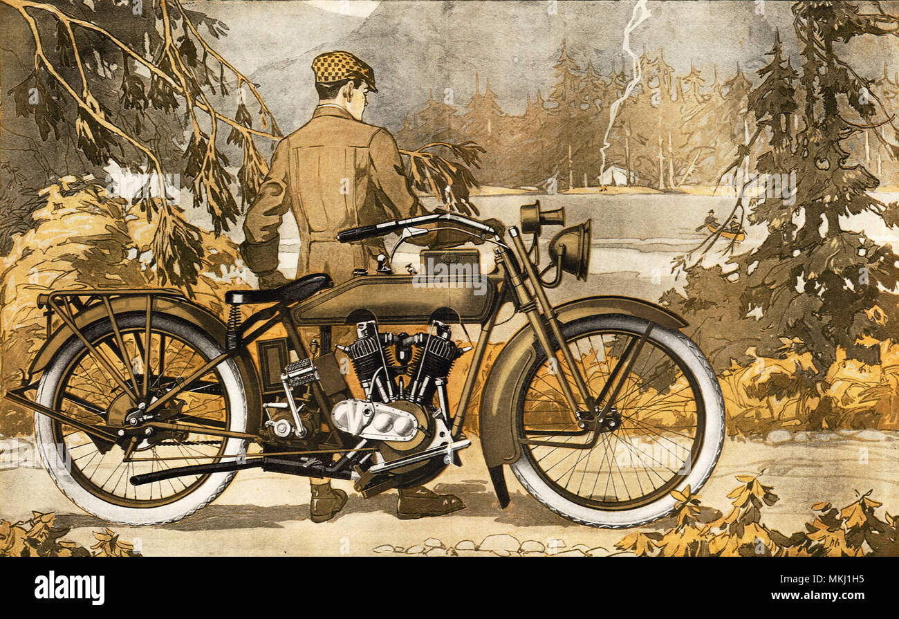 Man leaning against motorcycle hi-res stock photography and images - Alamy