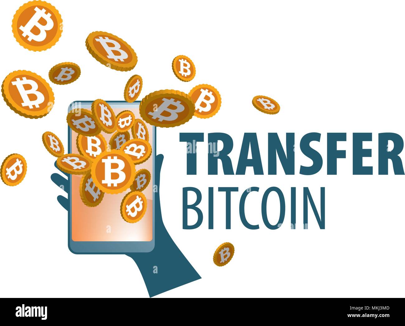 logo bitcoin money transfer Stock Vector Image & Art - Alamy