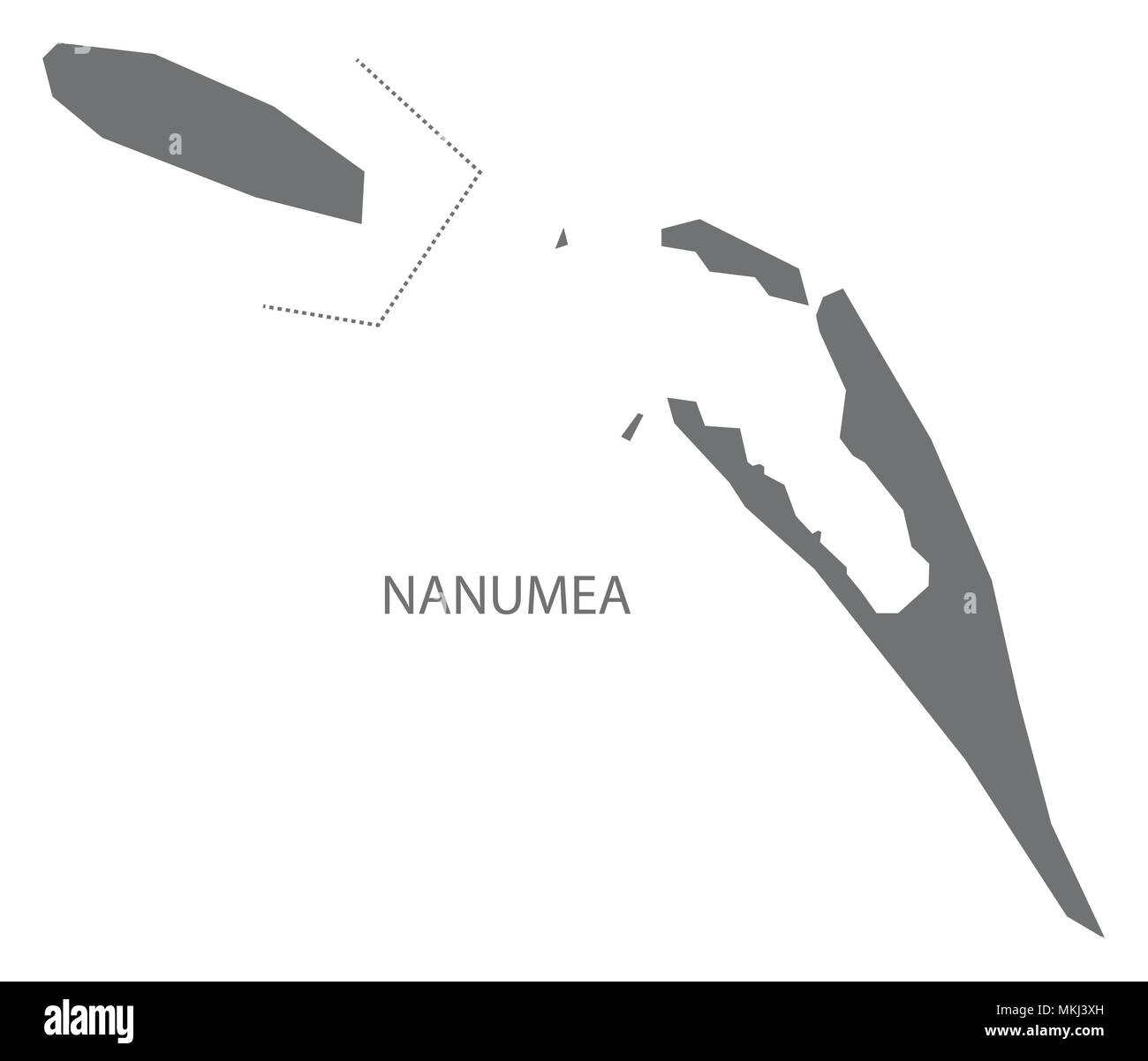 Nanumea map of Tuvalu grey illustration shape Stock Vector Image & Art ...