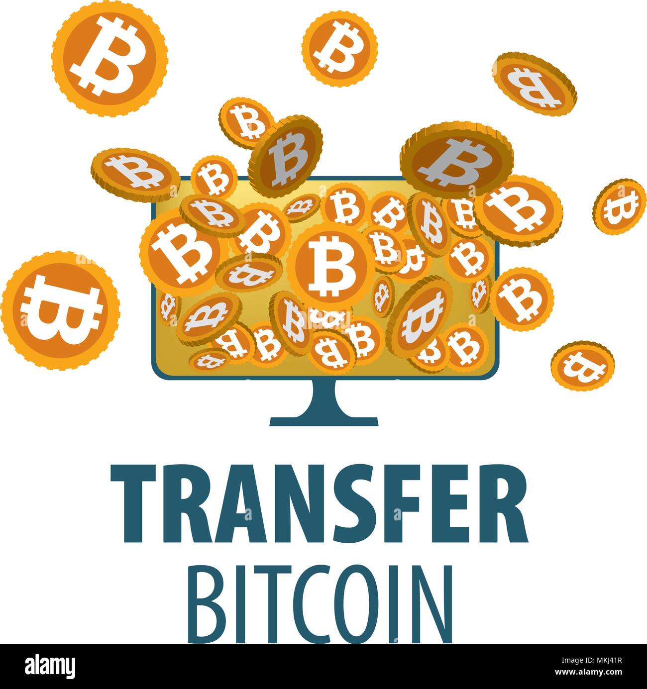logo bitcoin money transfer Stock Vector Image & Art - Alamy