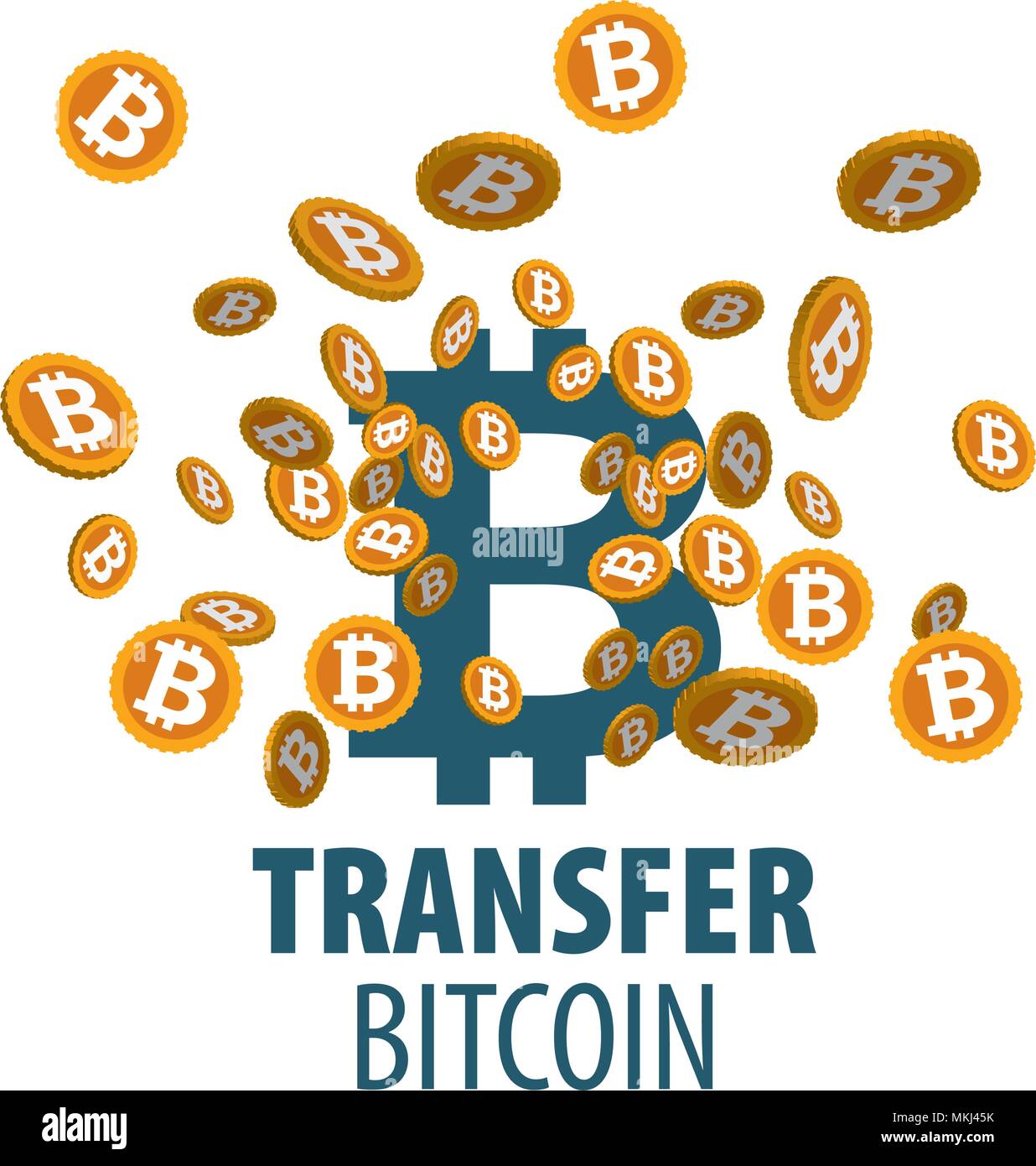logo bitcoin money transfer Stock Vector Image & Art - Alamy