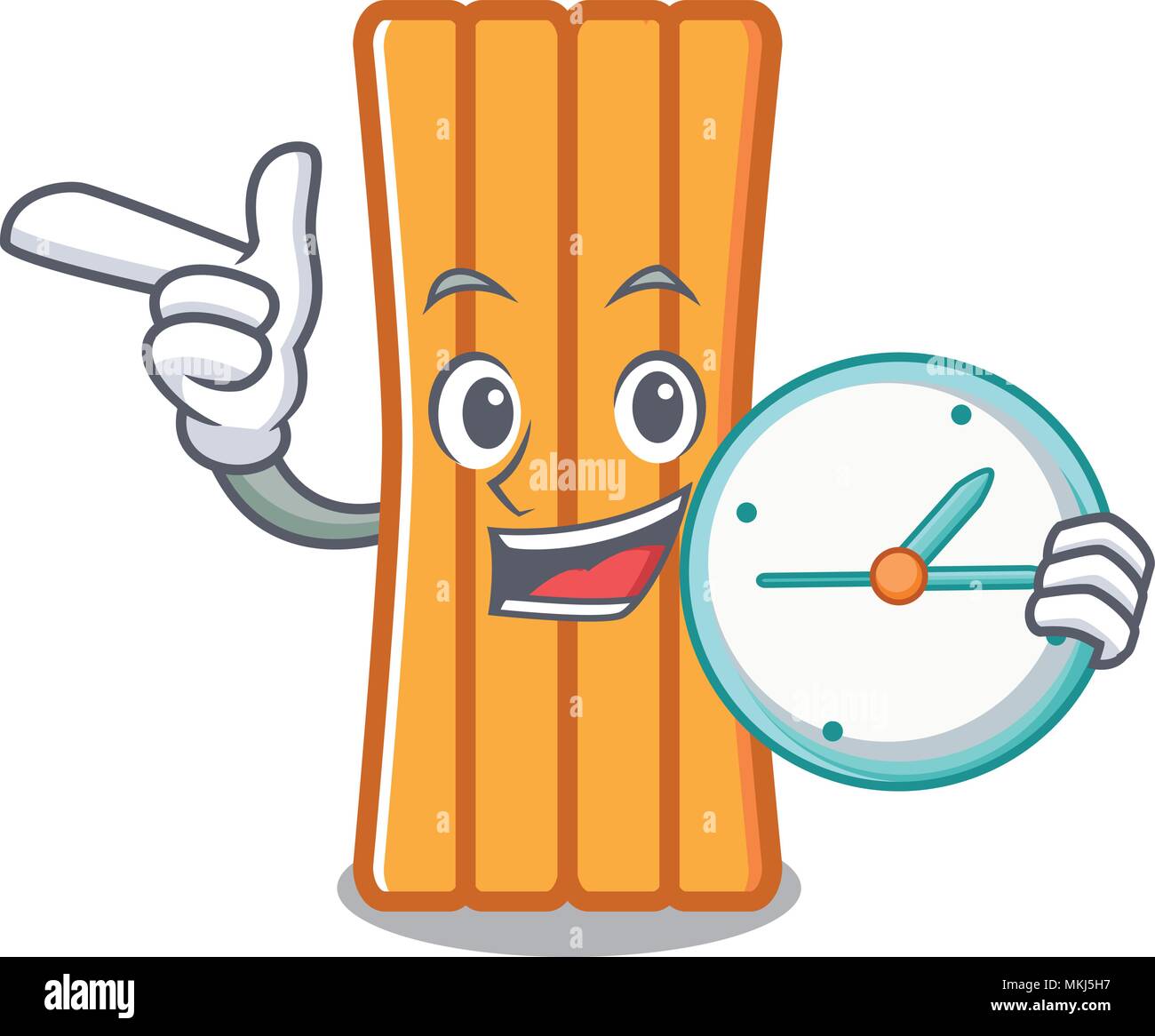 With clock air mattress character cartoon Stock Vector Image & Art - Alamy