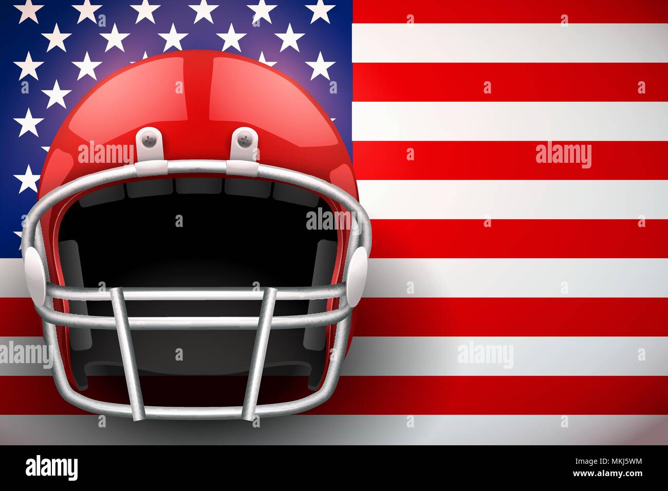 Poster of American Football Helmet on USA Flag Backgound. National ...