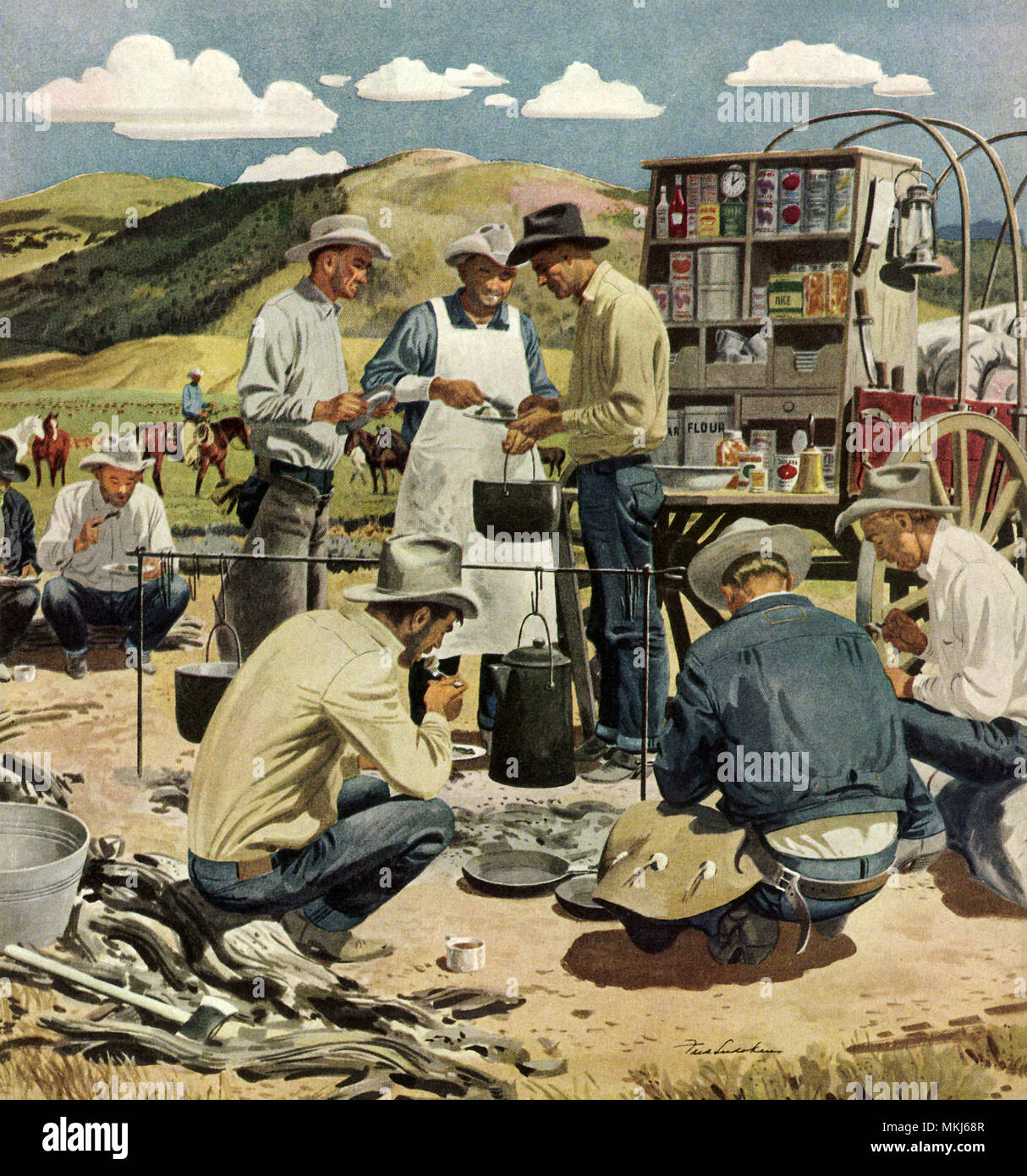 Cowboy chuck wagon hi-res stock photography and images - Alamy