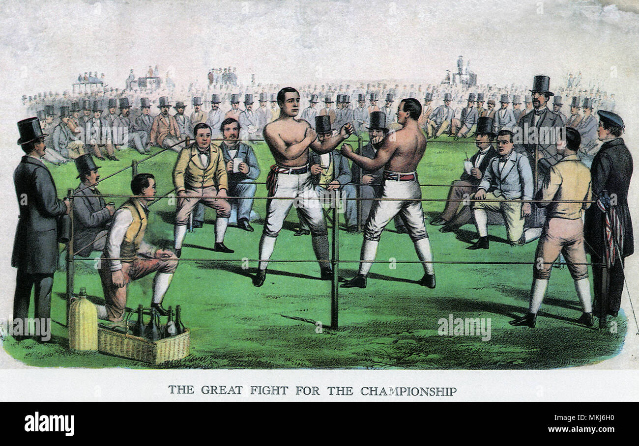 Great Fight for the Championship Stock Photo - Alamy