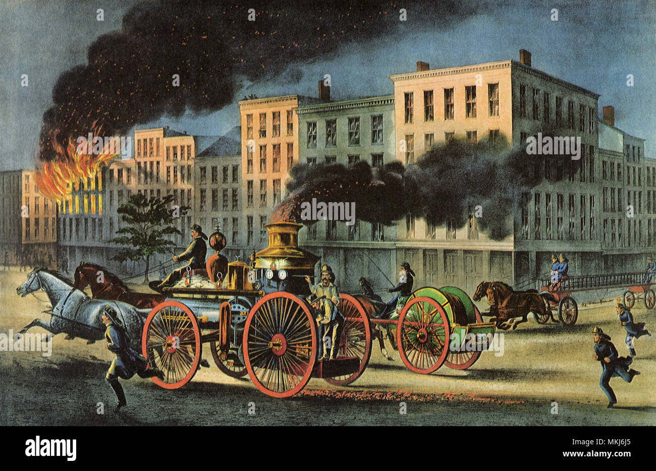 Racing to a Fire Stock Photo - Alamy