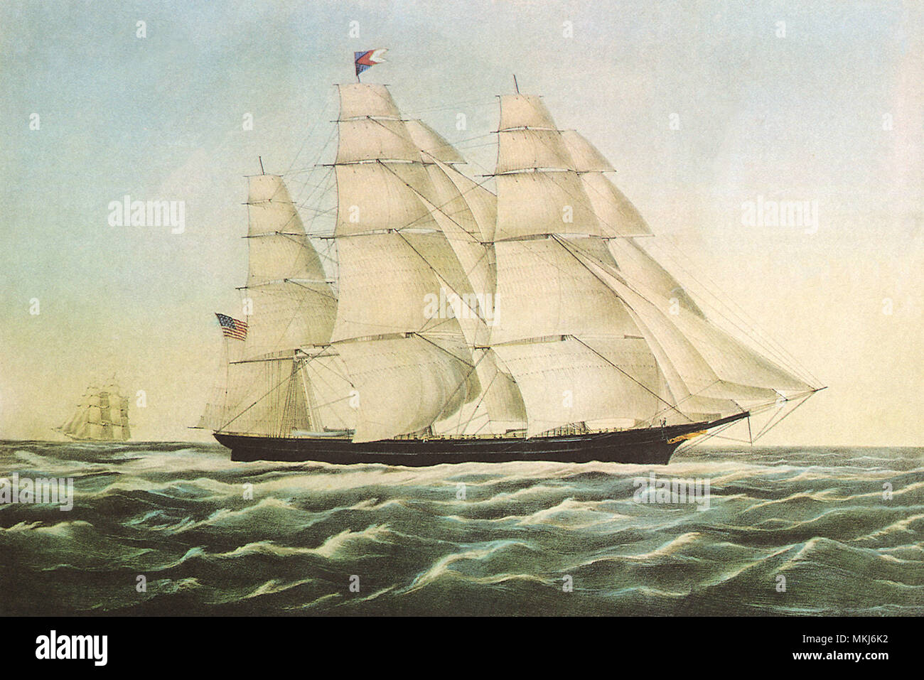 American flag liner hi-res stock photography and images - Alamy