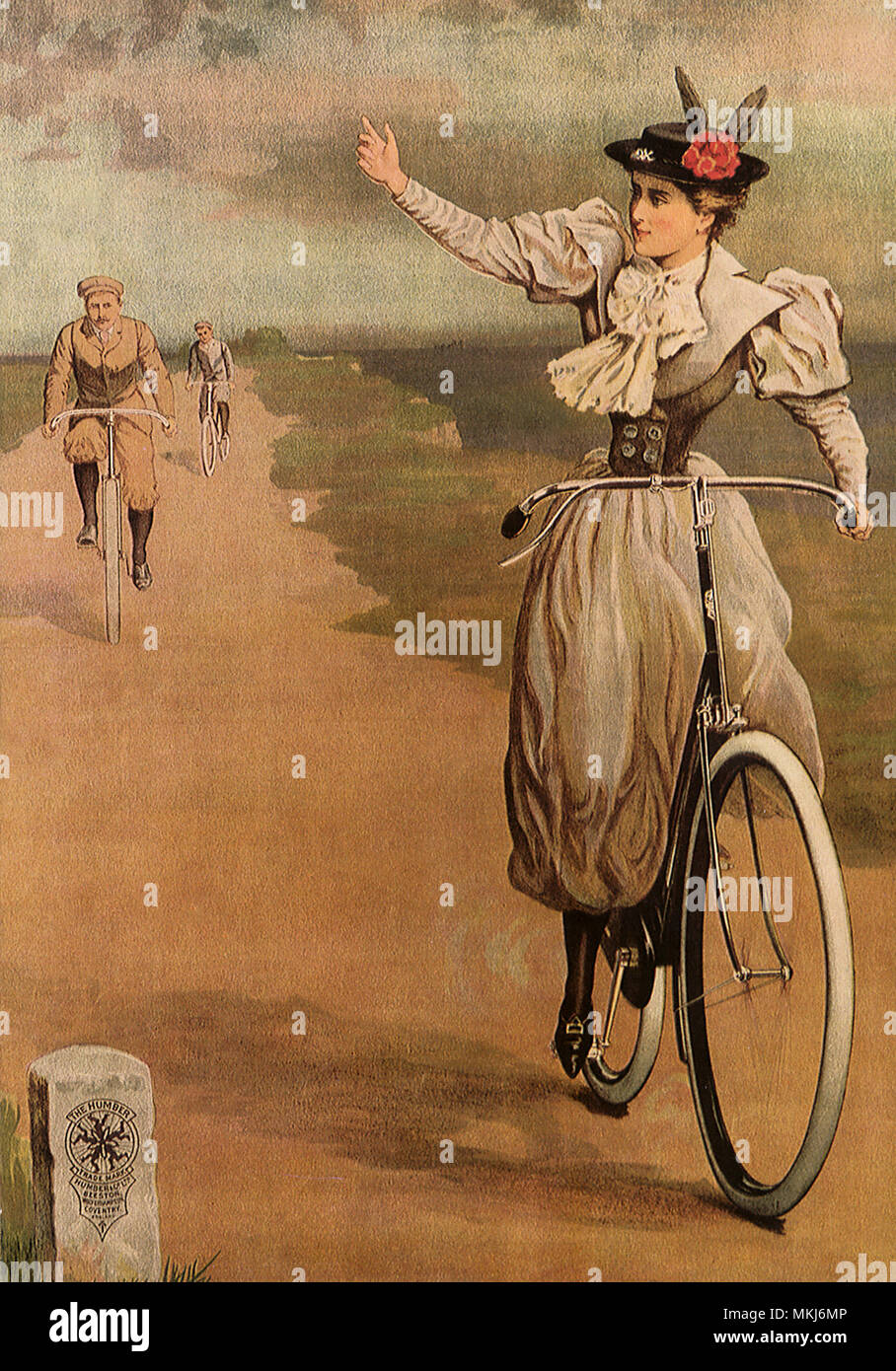 Vintage cyclist illustration hi-res stock photography and images - Alamy