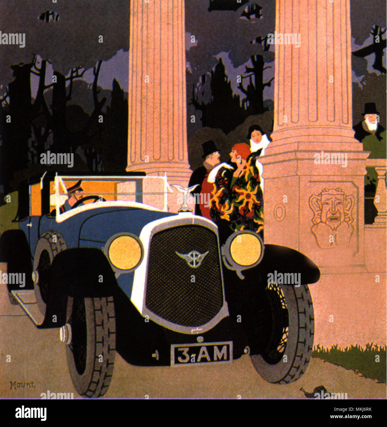 Driver Waiting in Car Stock Photo - Alamy