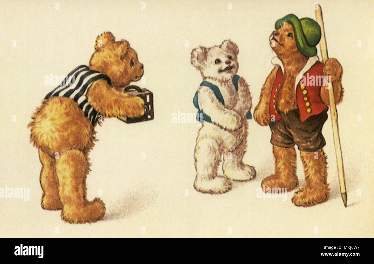Teddy bears-Box Camera Stock Photo - Alamy