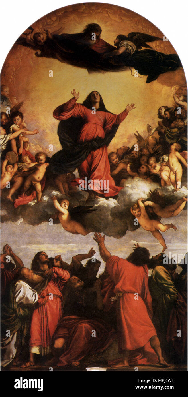 Assumption of the virgin, by titian hi-res stock photography and images ...