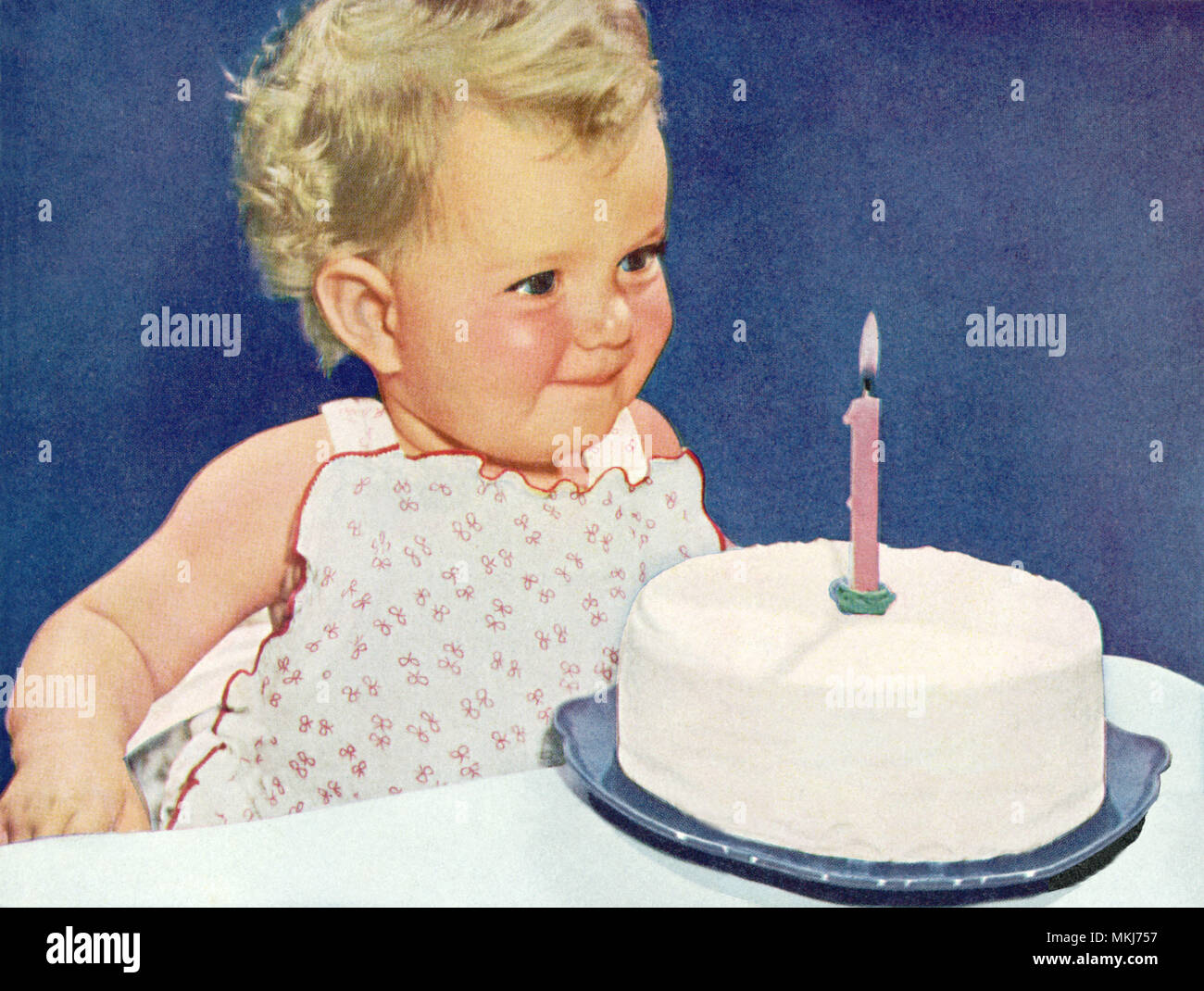 Vintage happy birthday child hi-res stock photography and images - Alamy