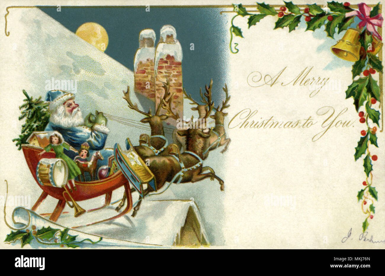 Santa sleigh hi-res stock photography and images - Alamy