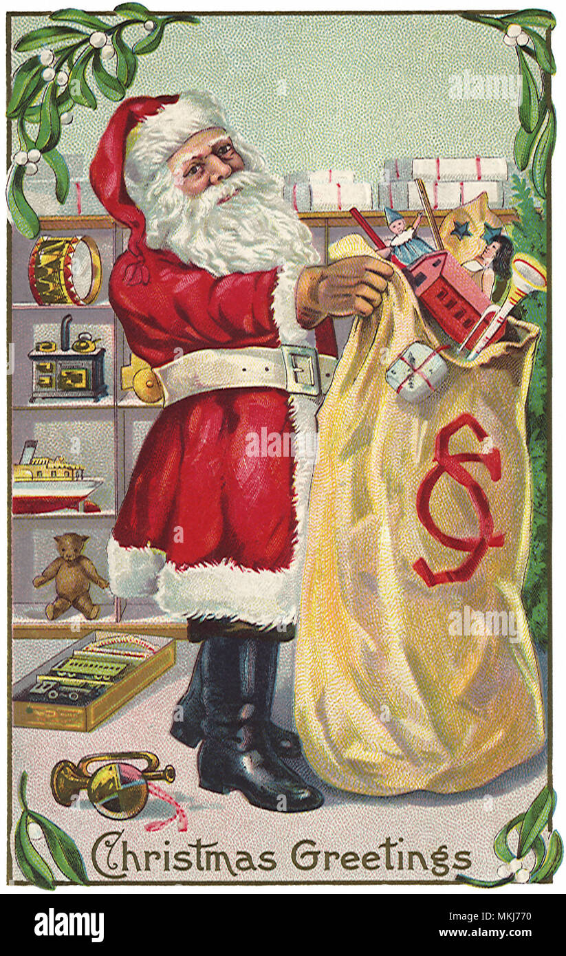 Santa in Workshop Stock Photo - Alamy