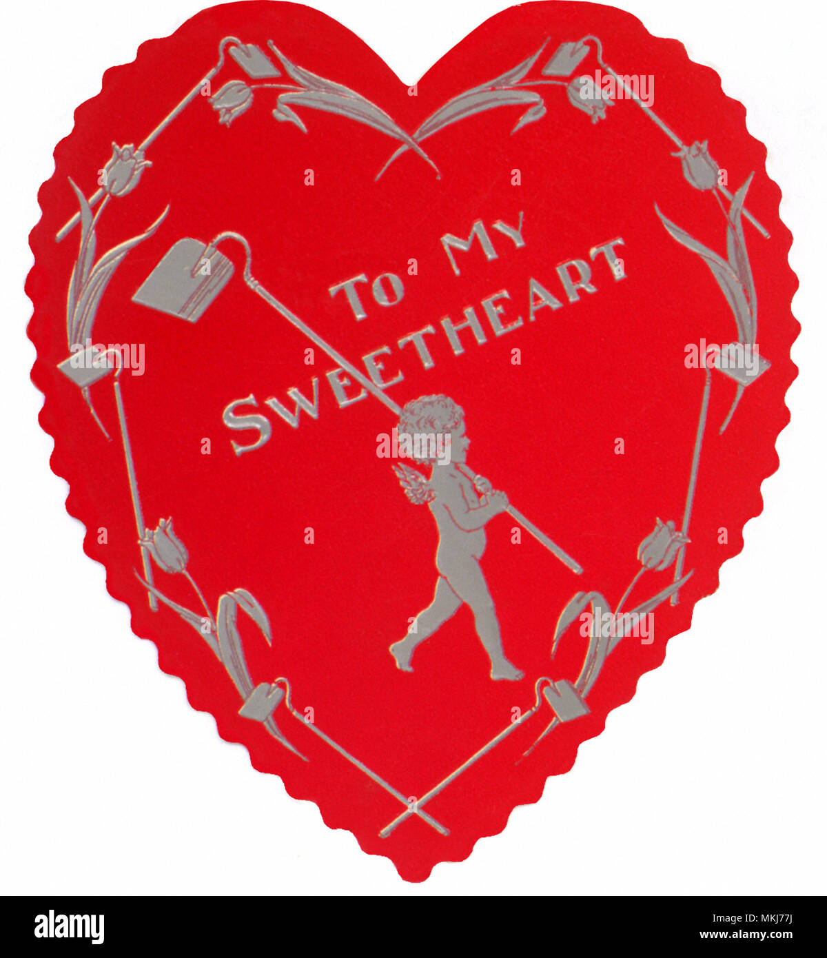 Heart and Cupid Stock Photo - Alamy