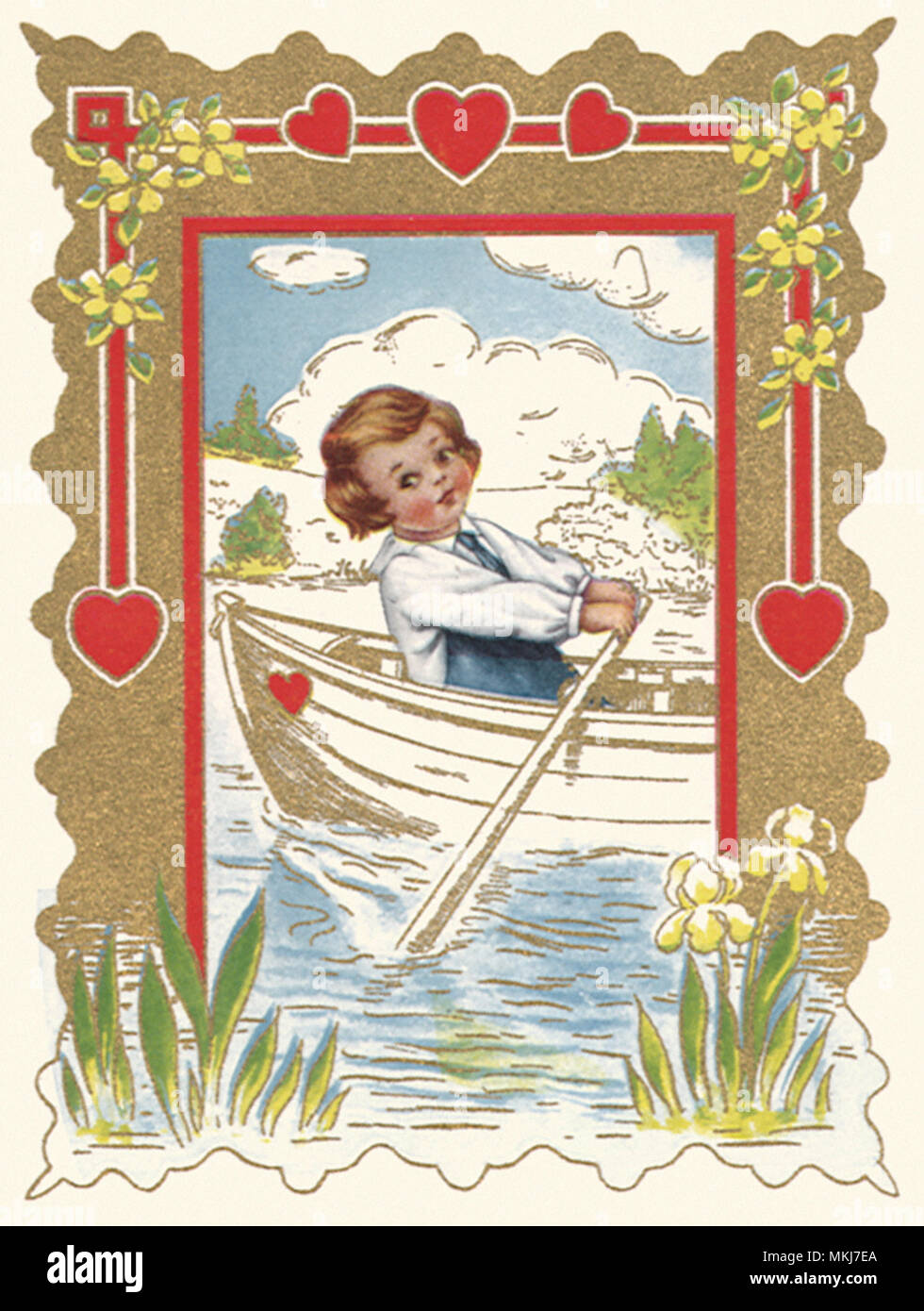 Girl Falling Out Of Rowboat