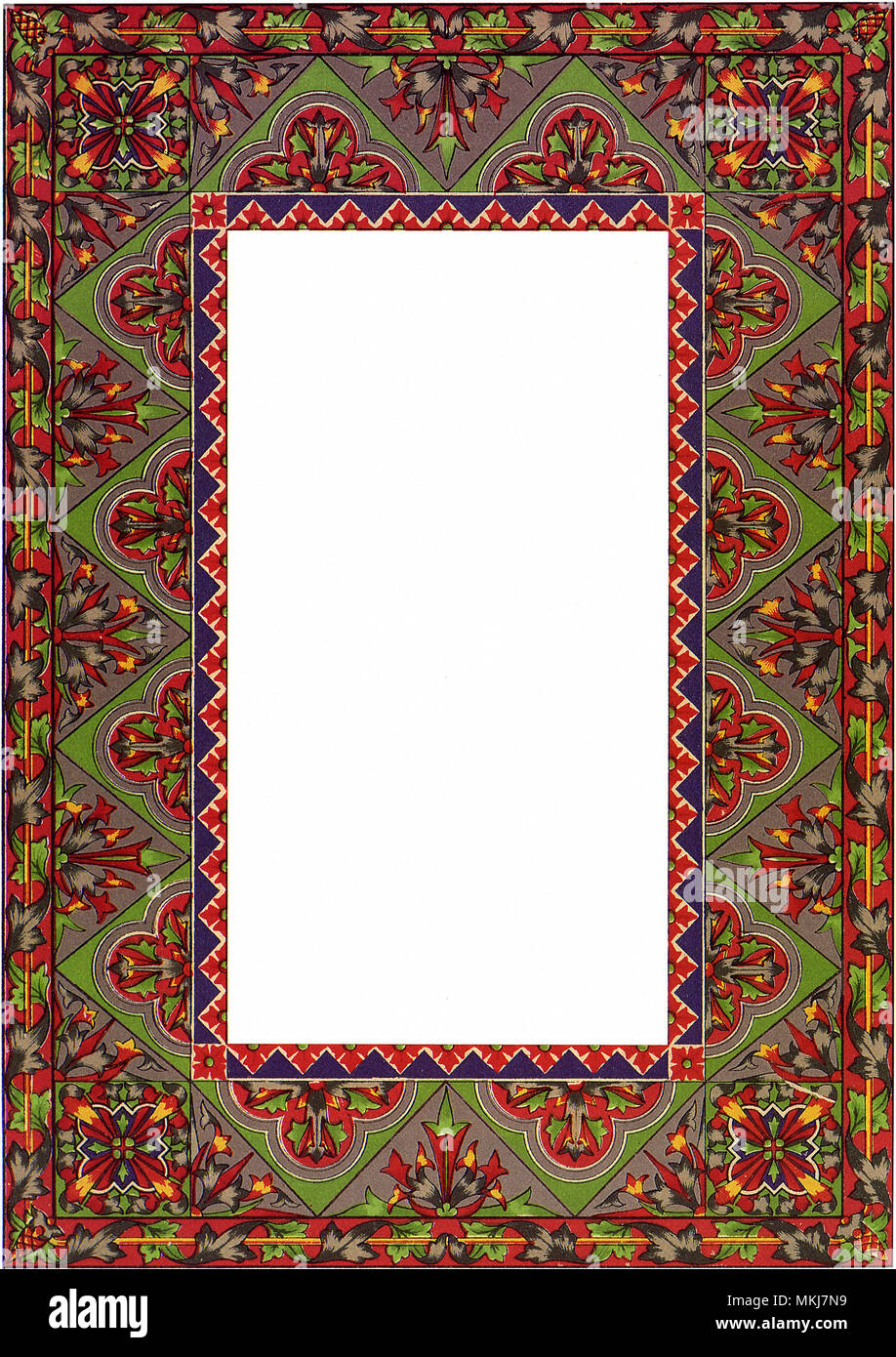 Geometric Floral Border Stock Photo - Alamy