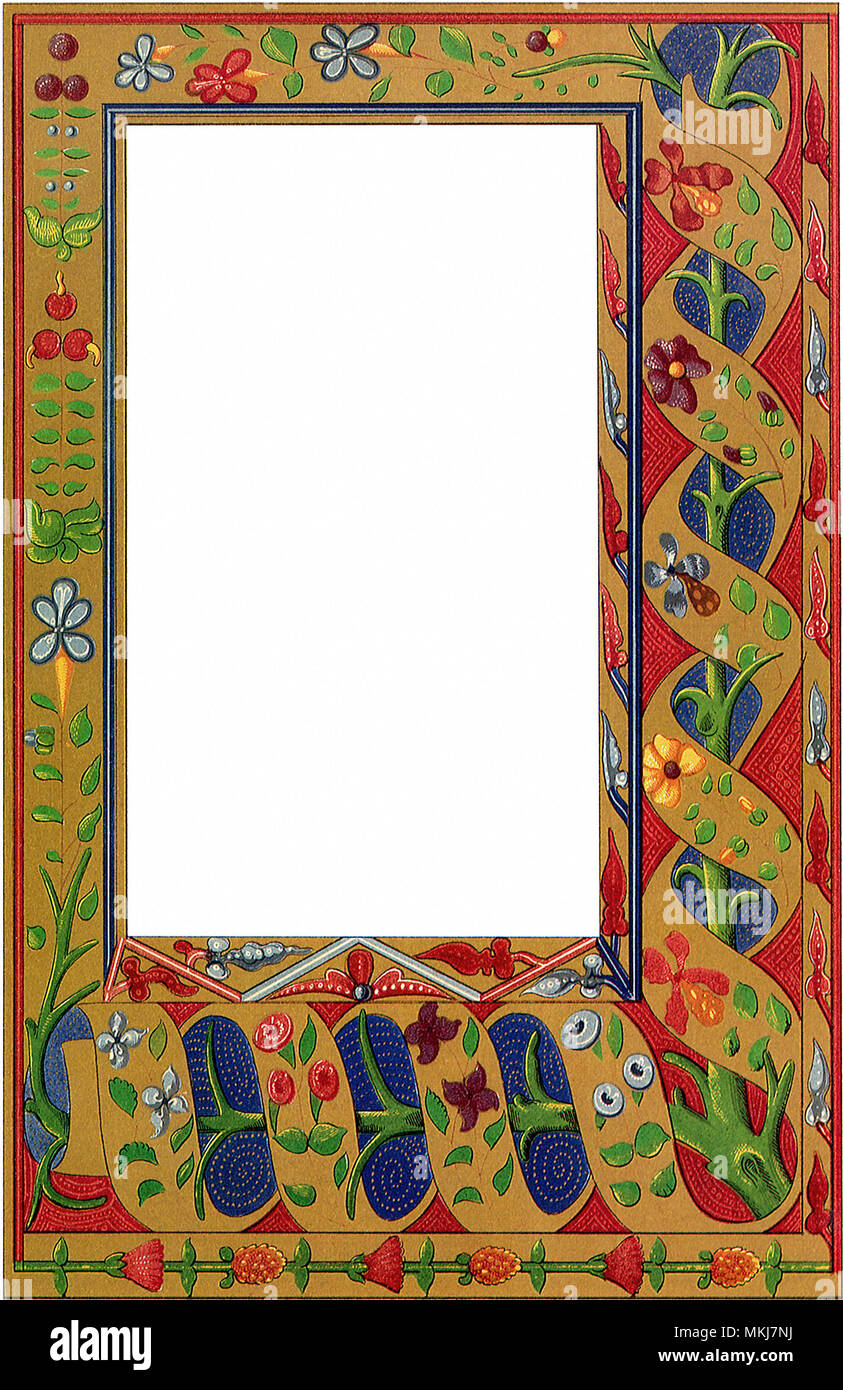 Geometric Floral Border Stock Photo - Alamy