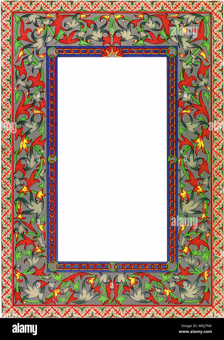 Geometric Floral Border Stock Photo - Alamy