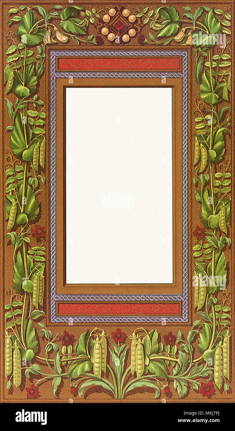 Pea Pod and Vine Border Stock Photo - Alamy