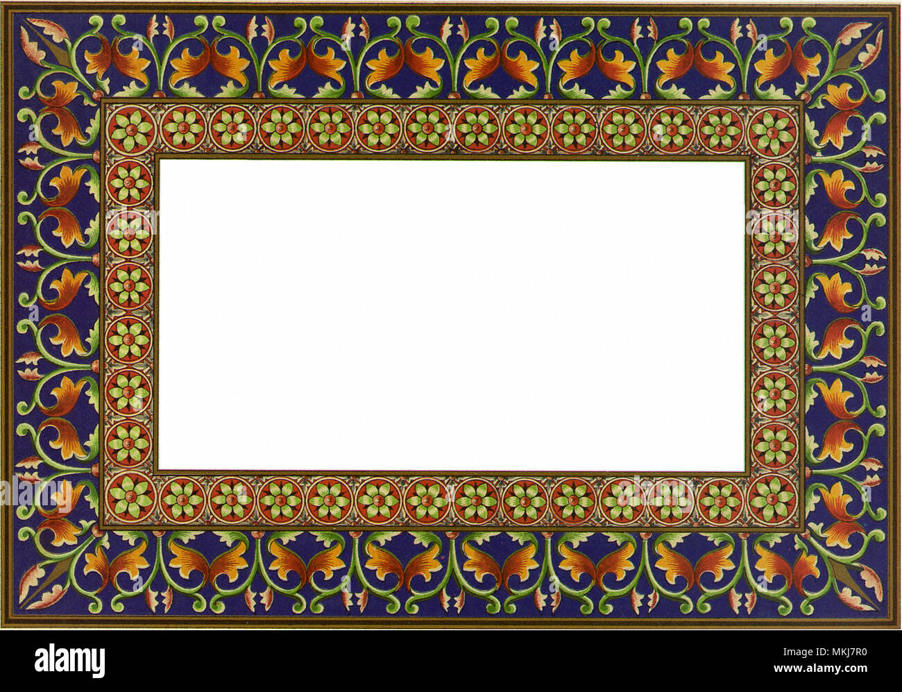 Geometric Floral Border Stock Photo - Alamy