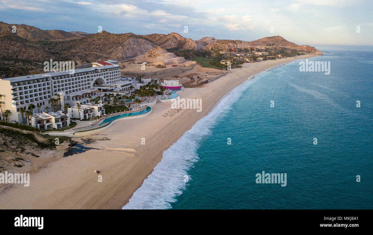 Aerial view of the coastline of Cabo San Lucas on the Baja California ...