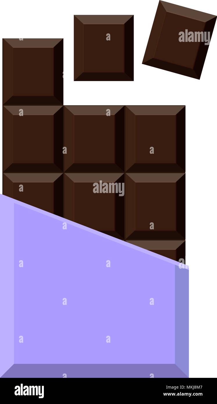 Realistic chocolate bar isolated on white background. Packaging. Mock ...