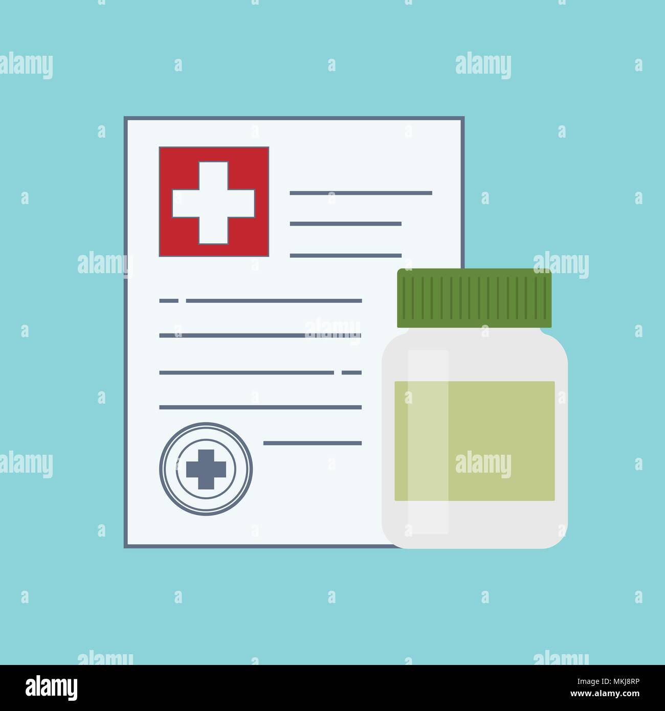 Medicine bottle for pills, drugs, tablets, capsules, vitamins. Medical ...