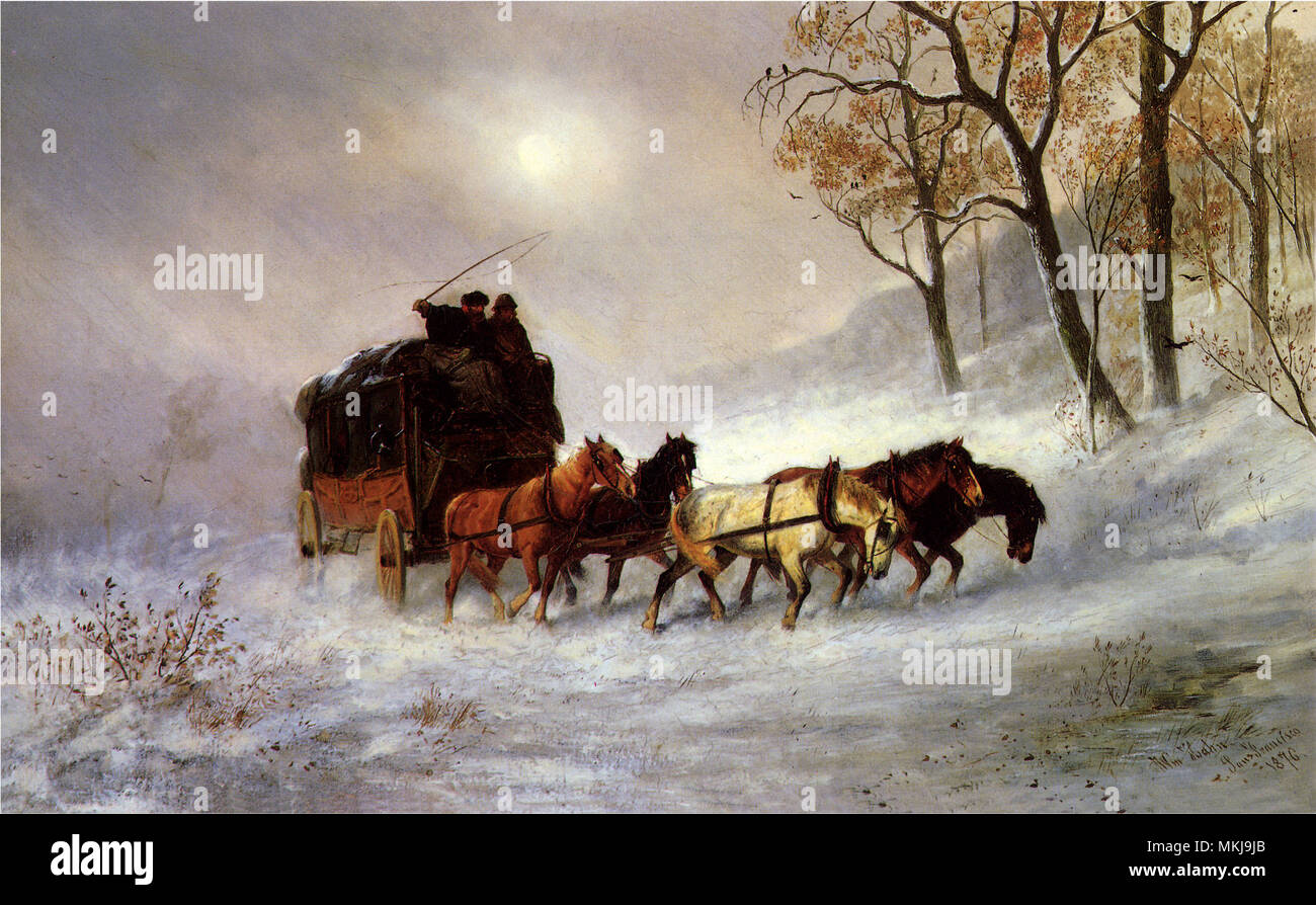 Stagecoach snow hi-res stock photography and images - Alamy