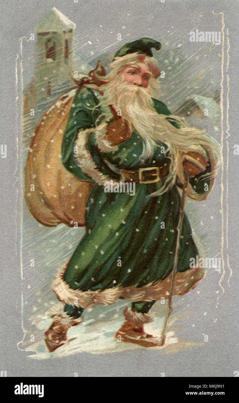 Santa claus in the snow storm hi-res stock photography and images - Alamy
