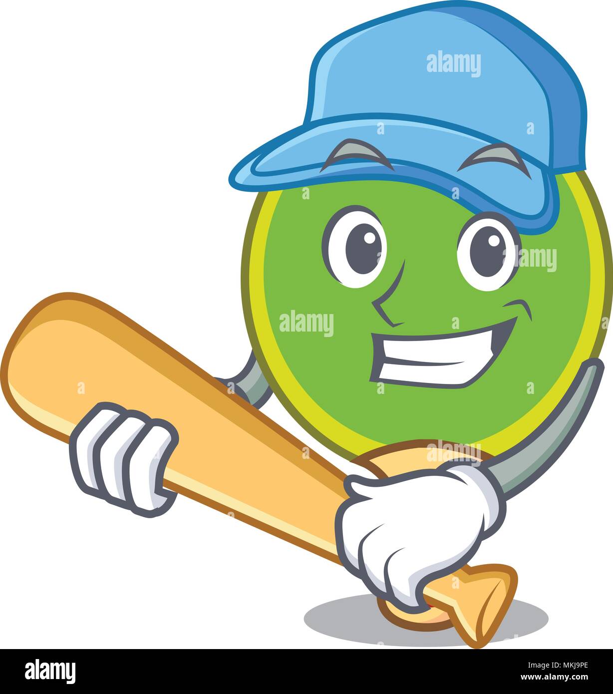 Playing baseball ping pong racket character cartoon Stock Vector Image ...