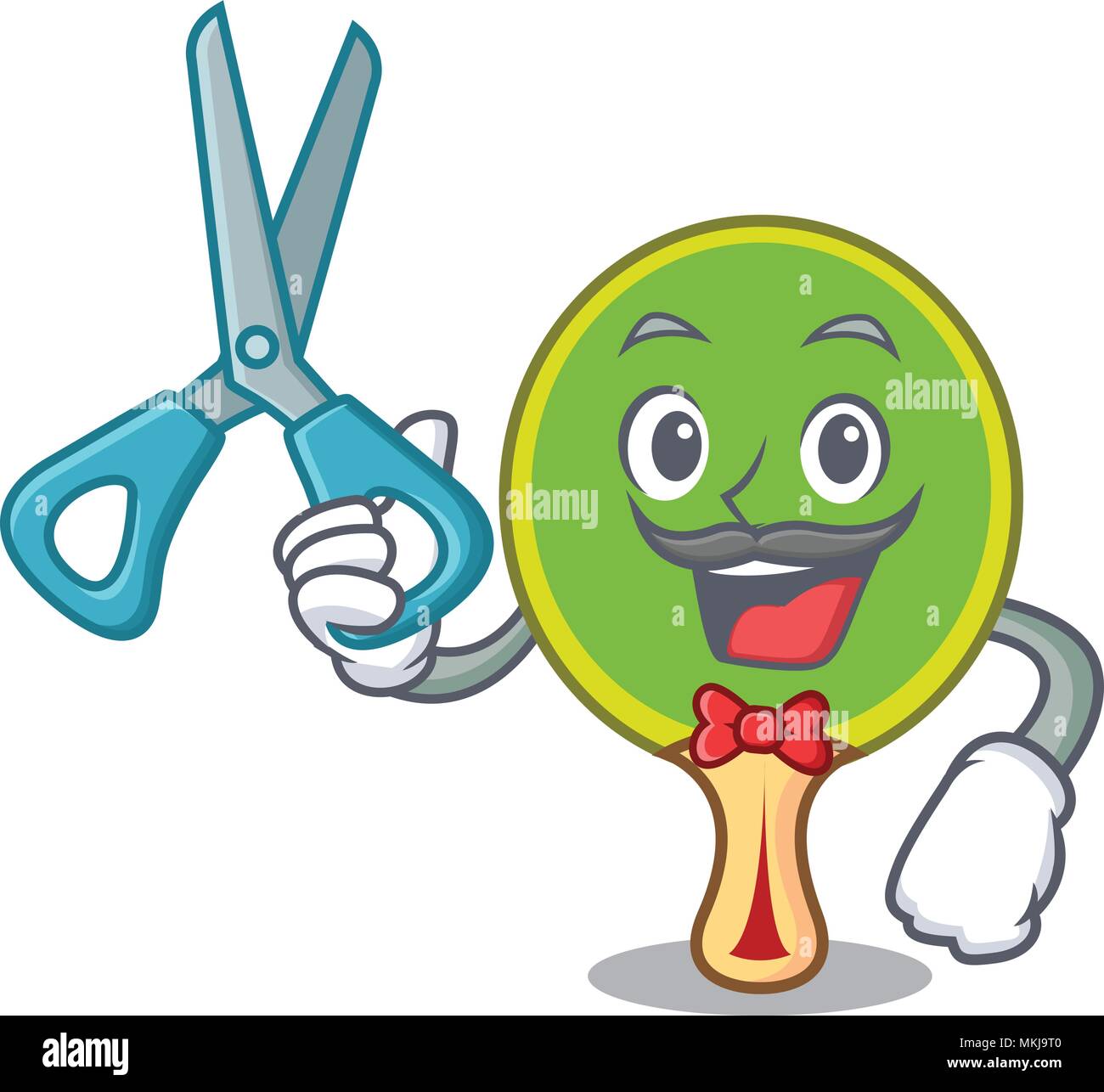 Barber ping pong racket character cartoon Stock Vector Image & Art - Alamy