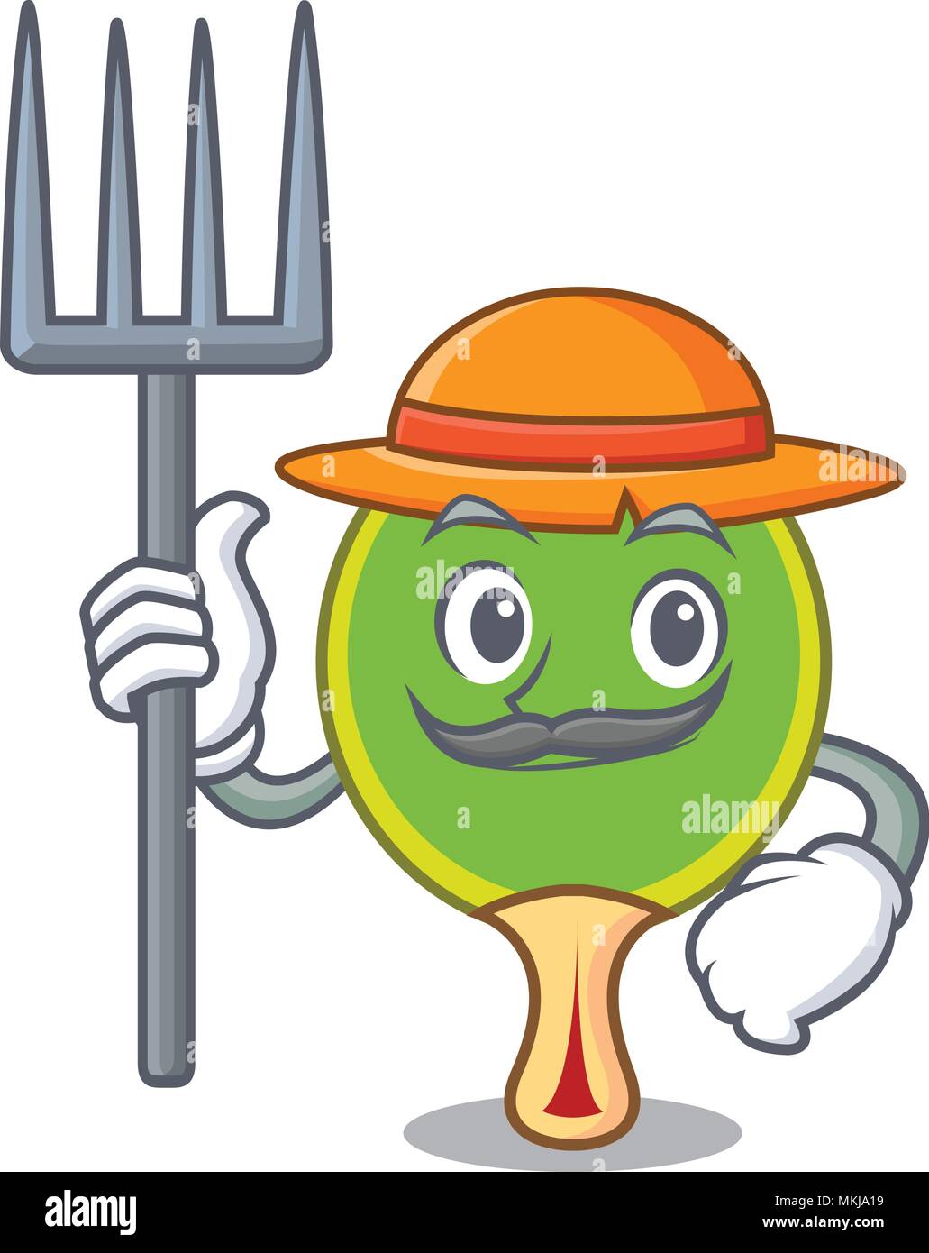 Farmer ping pong racket character cartoon Stock Vector Image & Art - Alamy