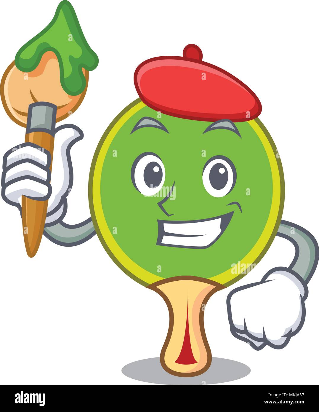Artist ping pong racket character cartoon Stock Vector Image & Art - Alamy