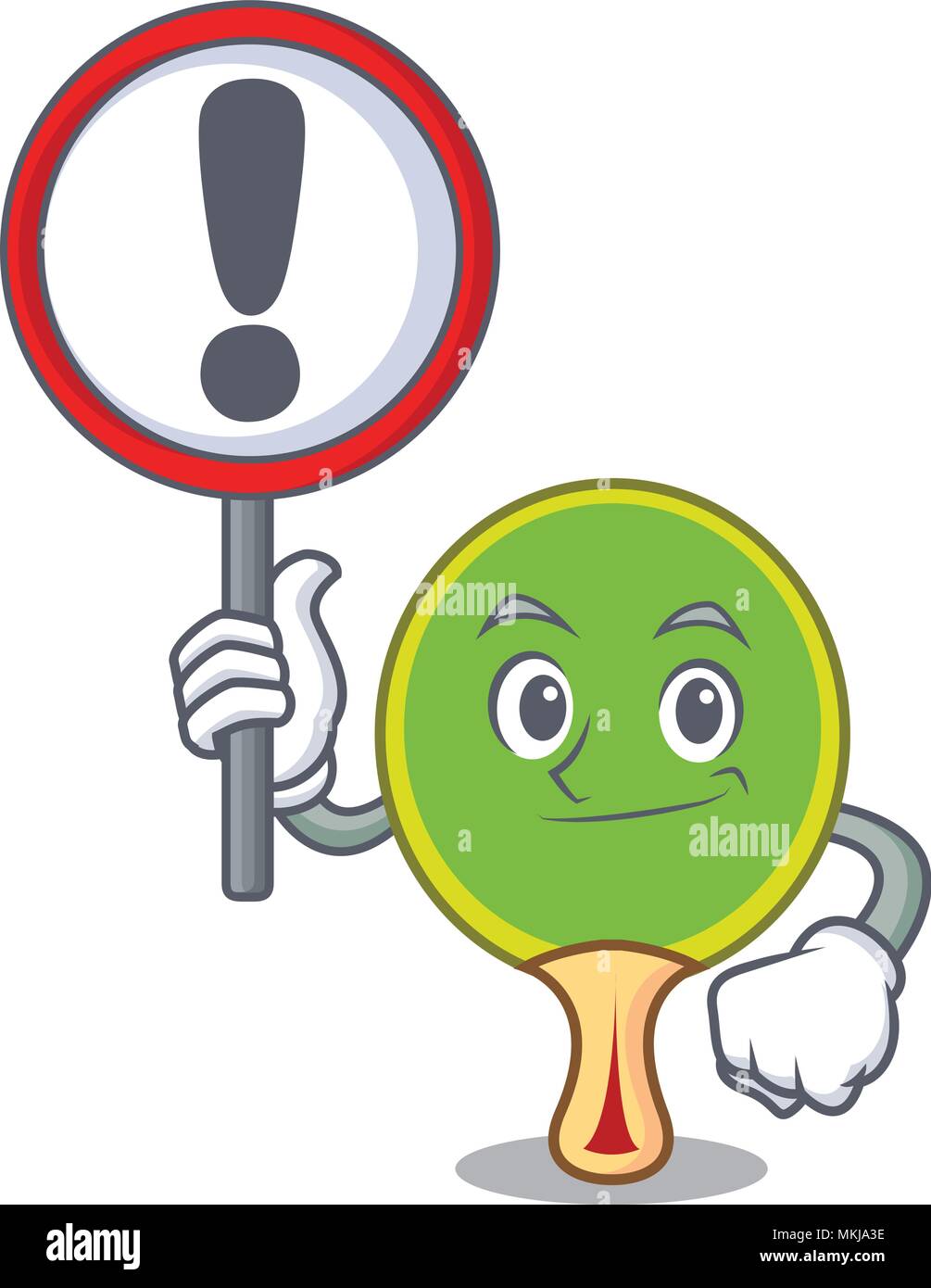 With sign ping pong racket character cartoon Stock Vector Image & Art ...