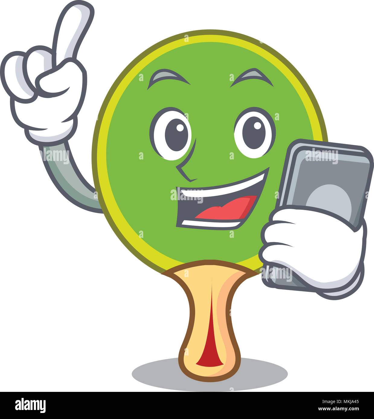 With phone ping pong racket character cartoon Stock Vector Image & Art ...