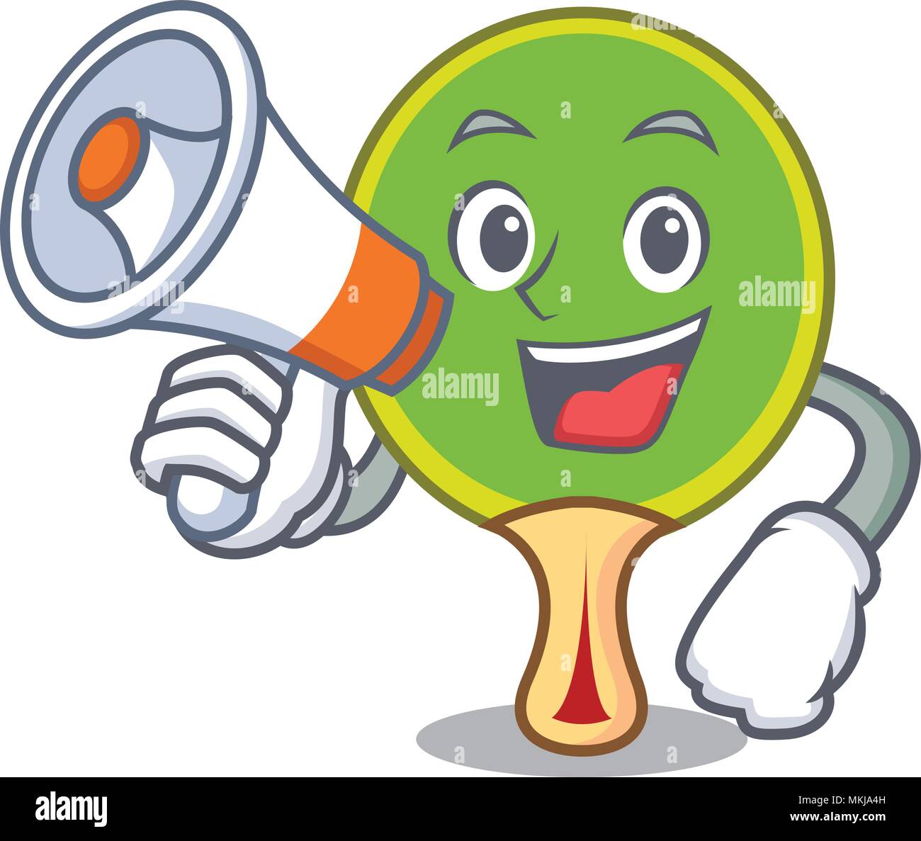 With megaphone ping pong racket character cartoon Stock Vector Image ...