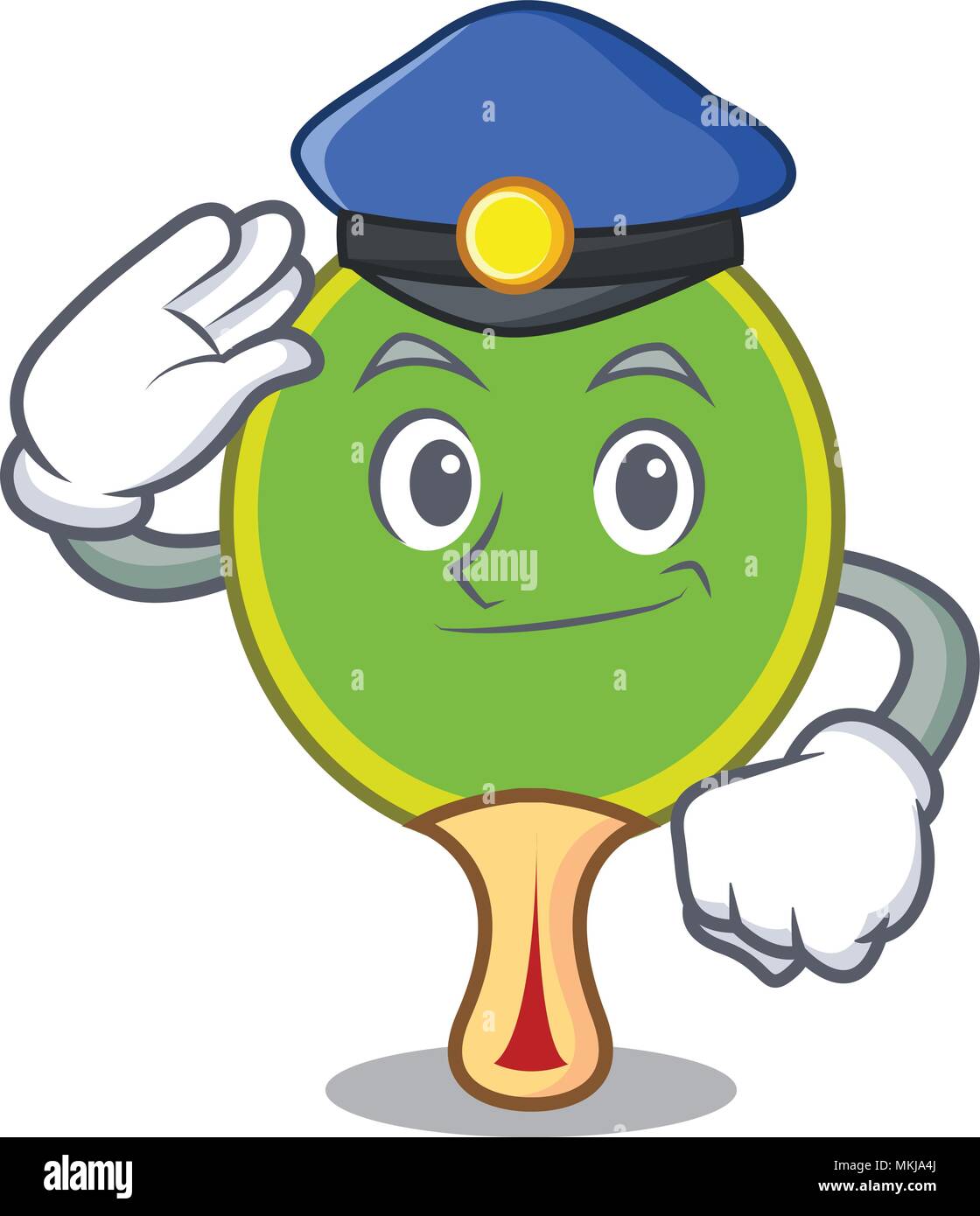 Police ping pong racket character cartoon Stock Vector Image & Art - Alamy