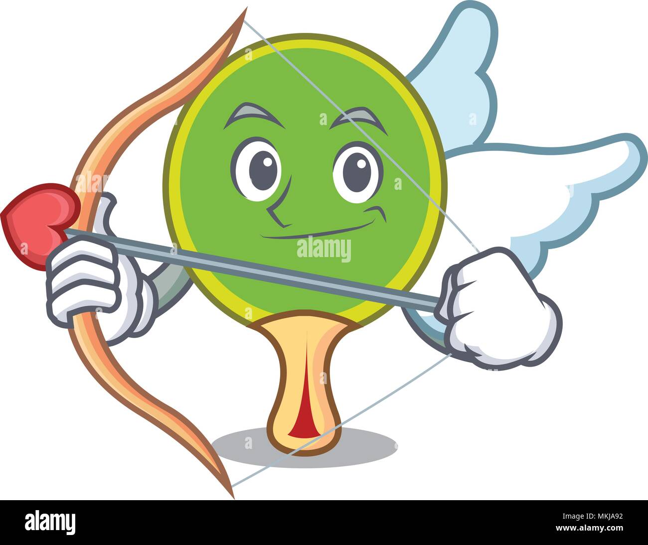 Cupid ping pong racket character cartoon Stock Vector Image & Art - Alamy