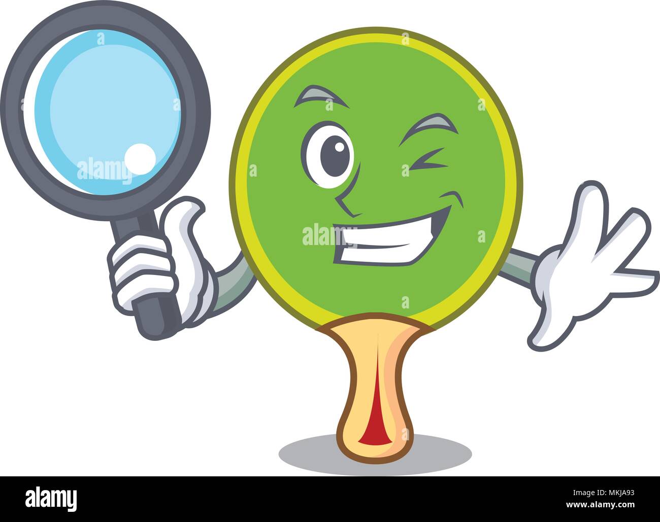 Detective ping pong racket character cartoon Stock Vector Image & Art ...