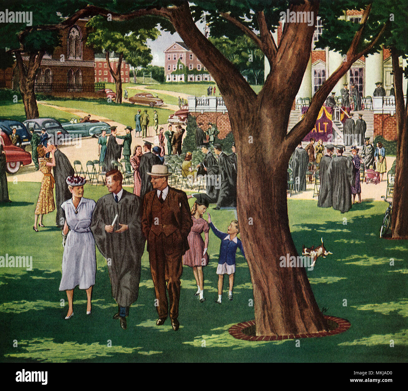 Graduate with Parents Stock Photo - Alamy